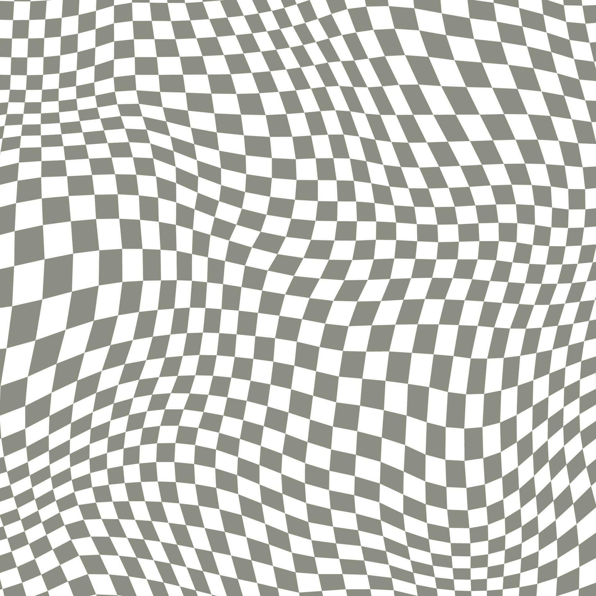 Groovy retro pattern background in psychedelic checkered backdrop style. A chessboard in a ...