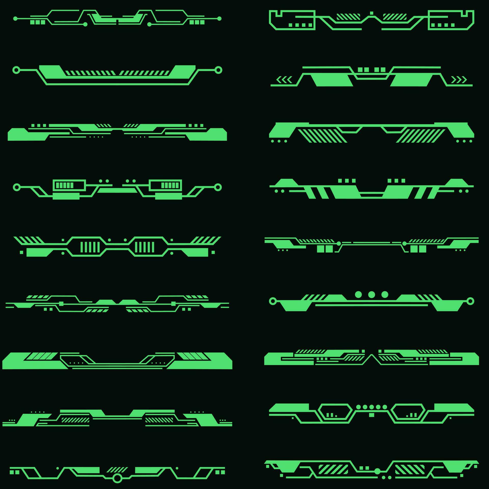 Futuristic interface ui elements holographic hud user interface elements. 23813311 Vector Art at ...