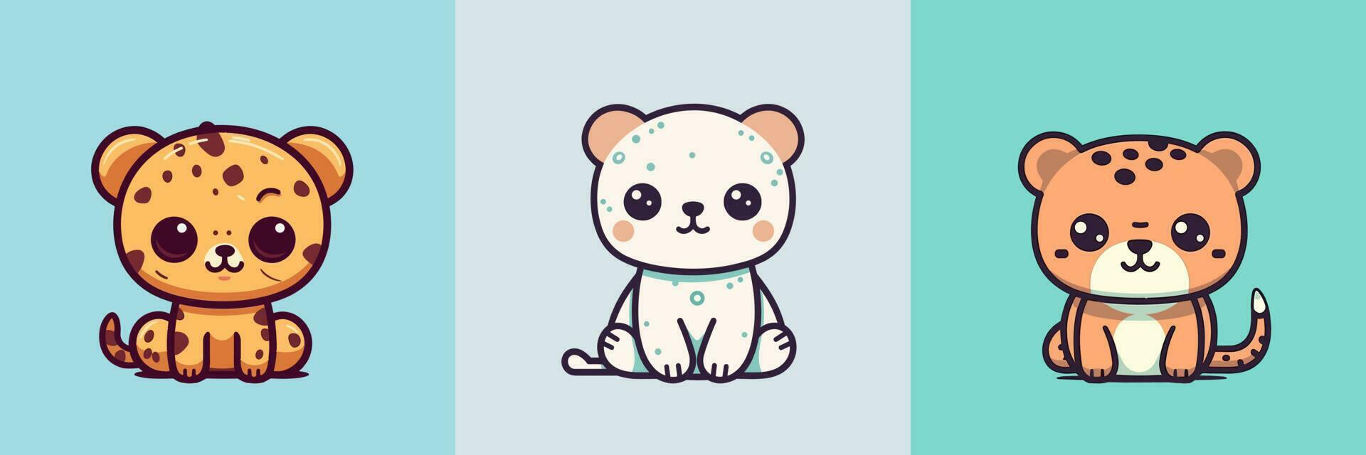 Cute kawaii jaguar cartoon illustration 23813556 Vector Art at Vecteezy