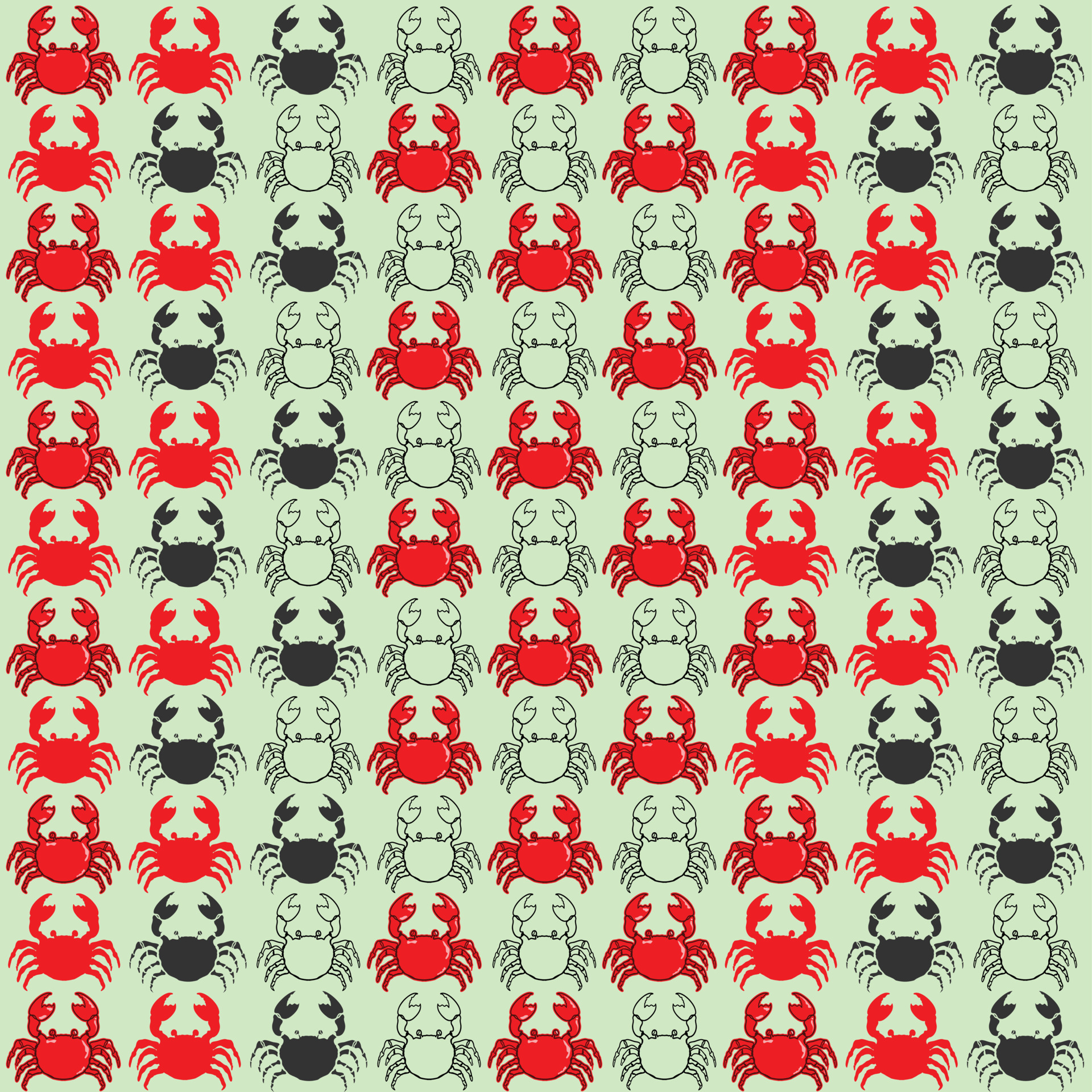 Seamless Pattern Crab Vector Illustrations 23814812 Vector Art At Vecteezy