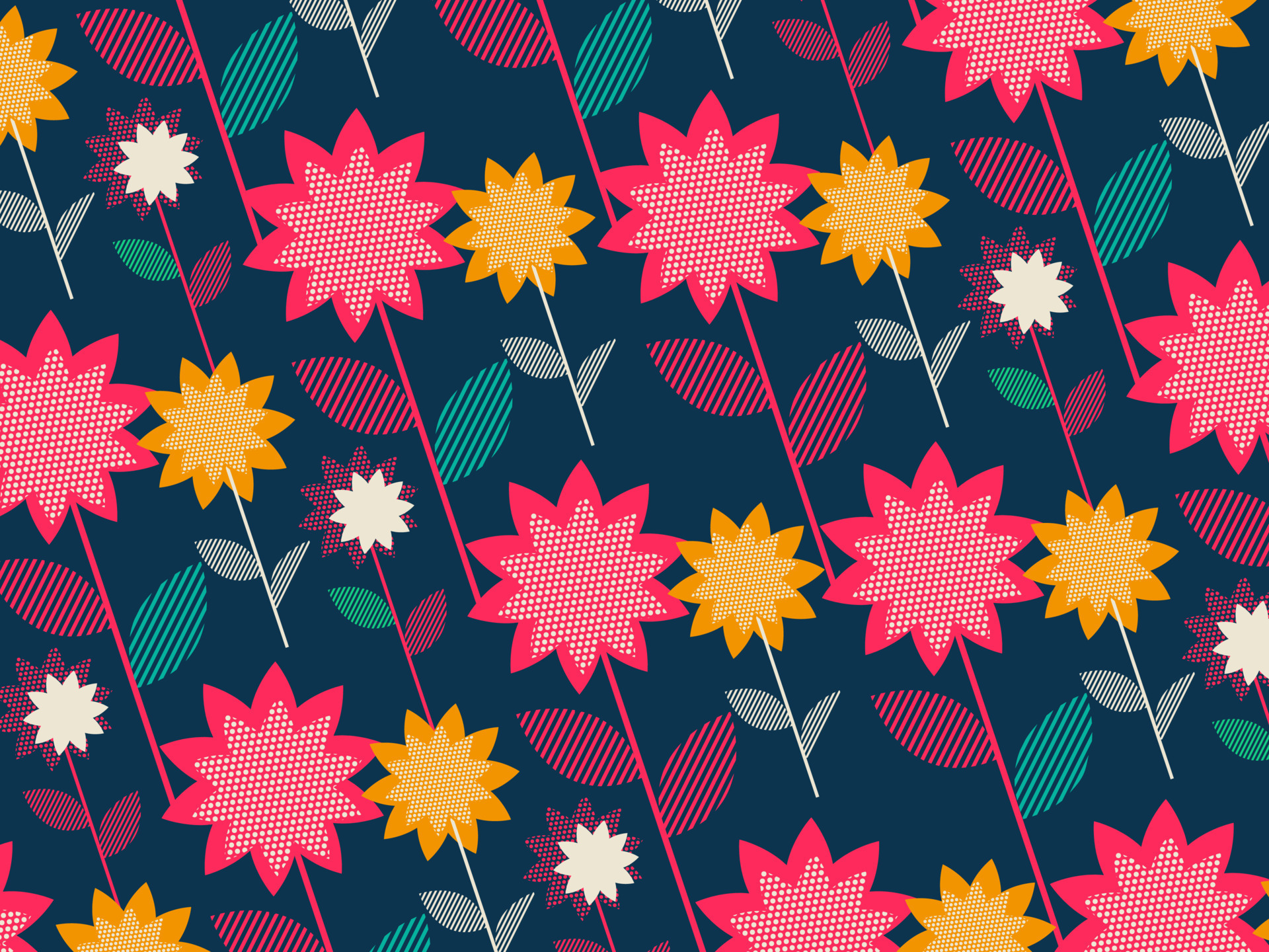 Abstract Colorful Seamless Floral Pattern Background. 23815099 Vector ...