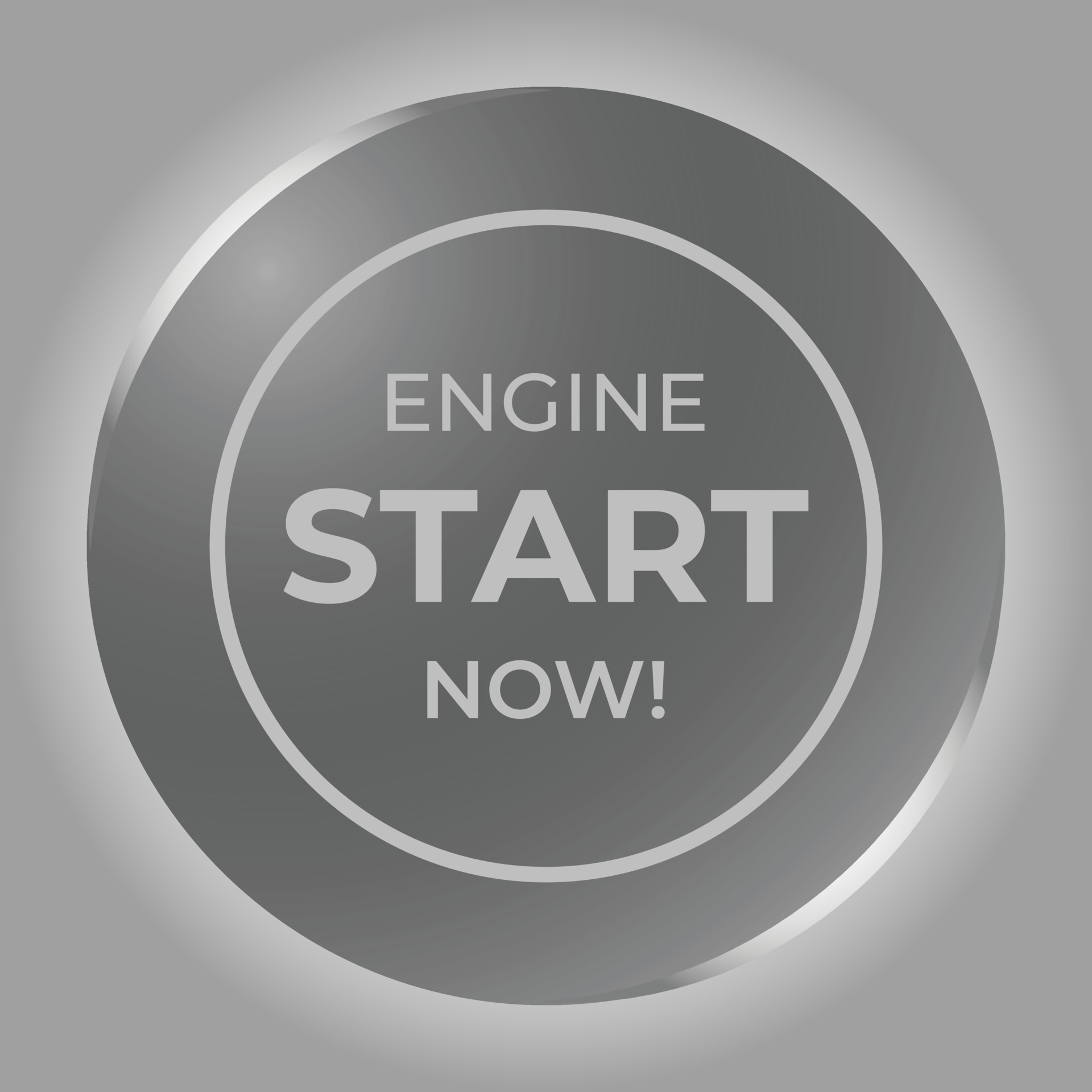 3d Realistic Start Button, Engine Start Button, Power On Button Vector ...