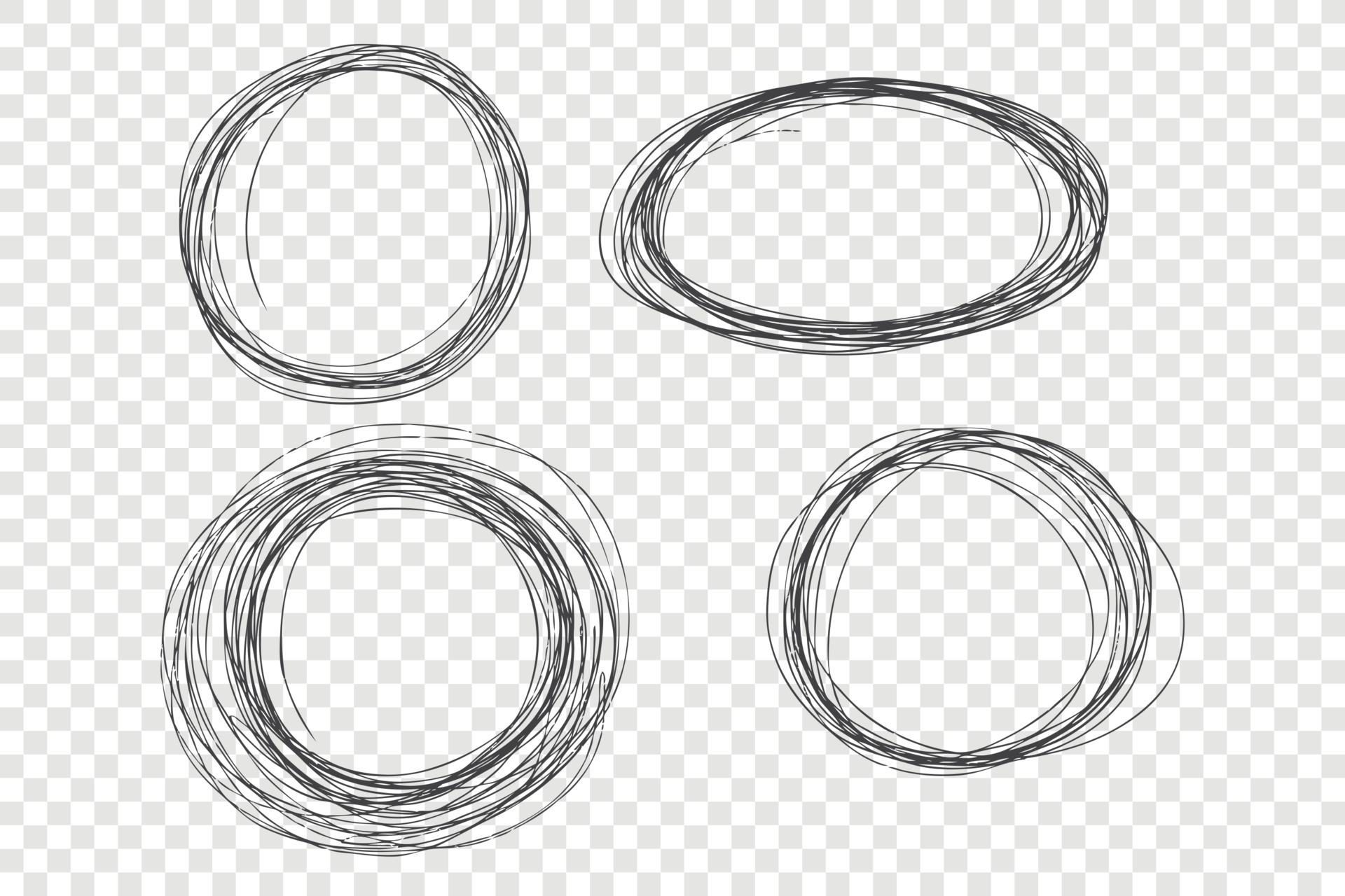 Black hand drawn scribble frames set 23815607 Vector Art at Vecteezy