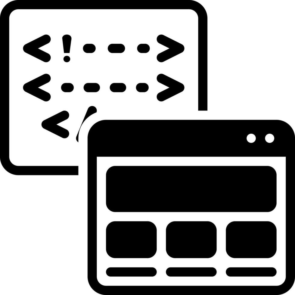 solid icon for backend 23818159 Vector Art at Vecteezy