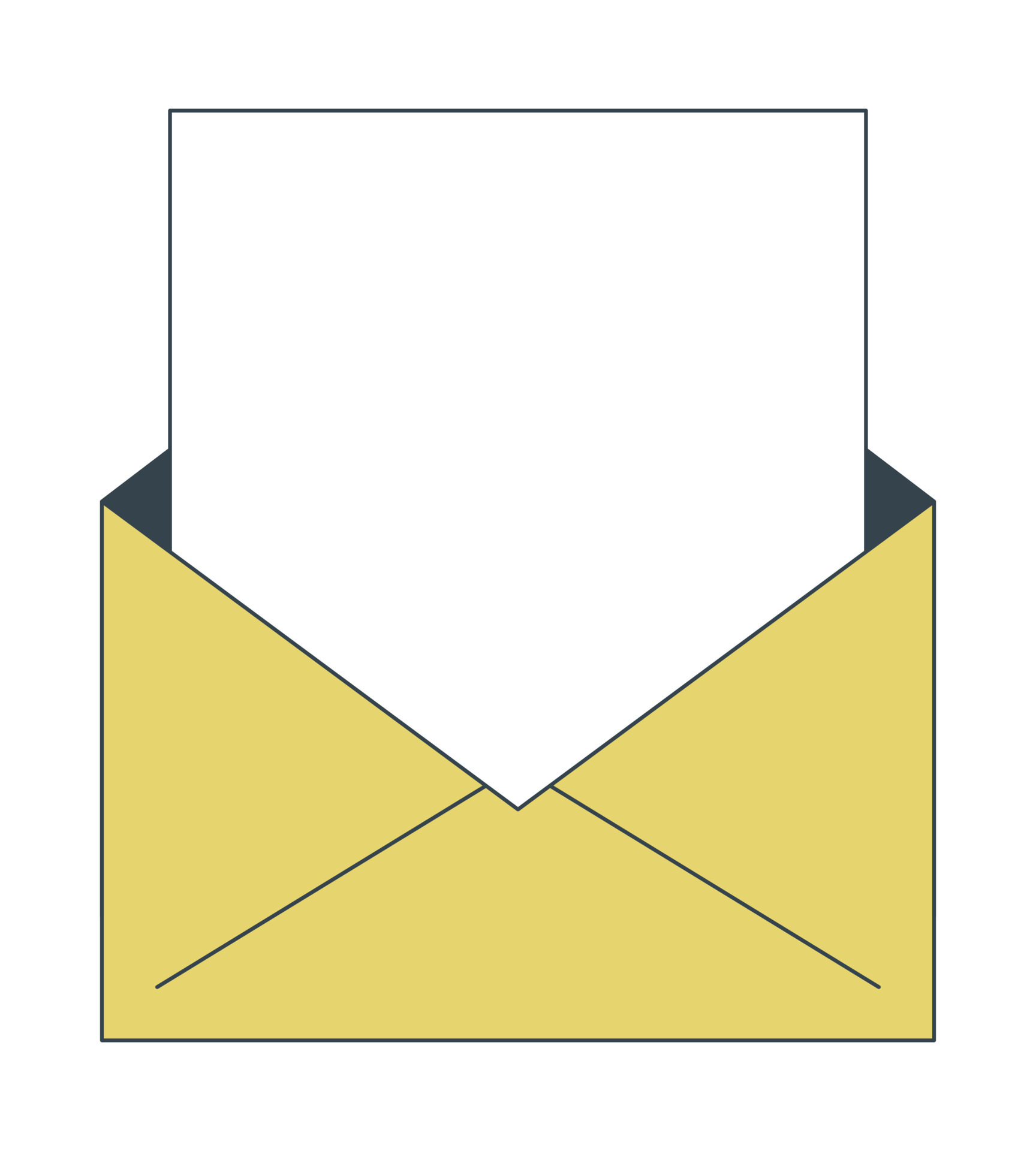 Open envelope with white blank card flat line color isolated vector ... Open envelope with white blank card flat line color isolated vector ...