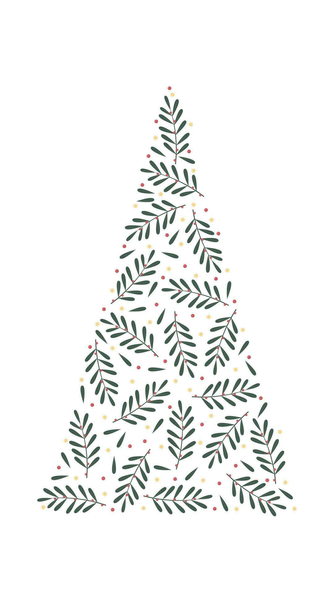 Christmas tree vector. free space for text. Christmas wallpaper ...