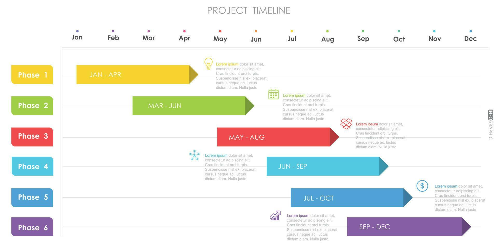 project timeline diagram Infographic roadmap template for business. 12 ...