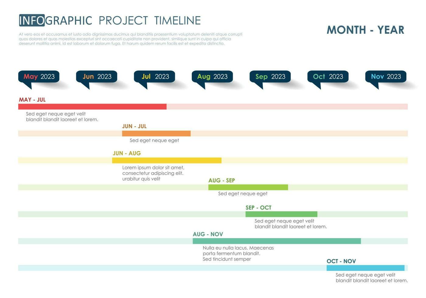 timeline project roadmap project diagram Infographic template for ...