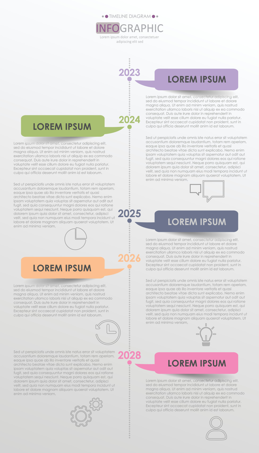 Business data visualization. timeline infographic icons designed for ...