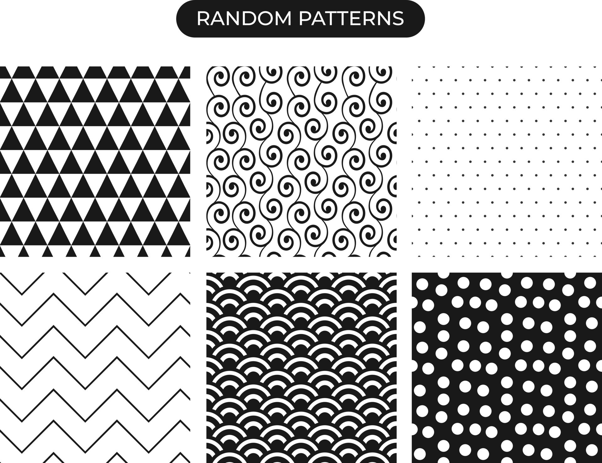 Set Random Patterns 23825434 Vector Art At Vecteezy