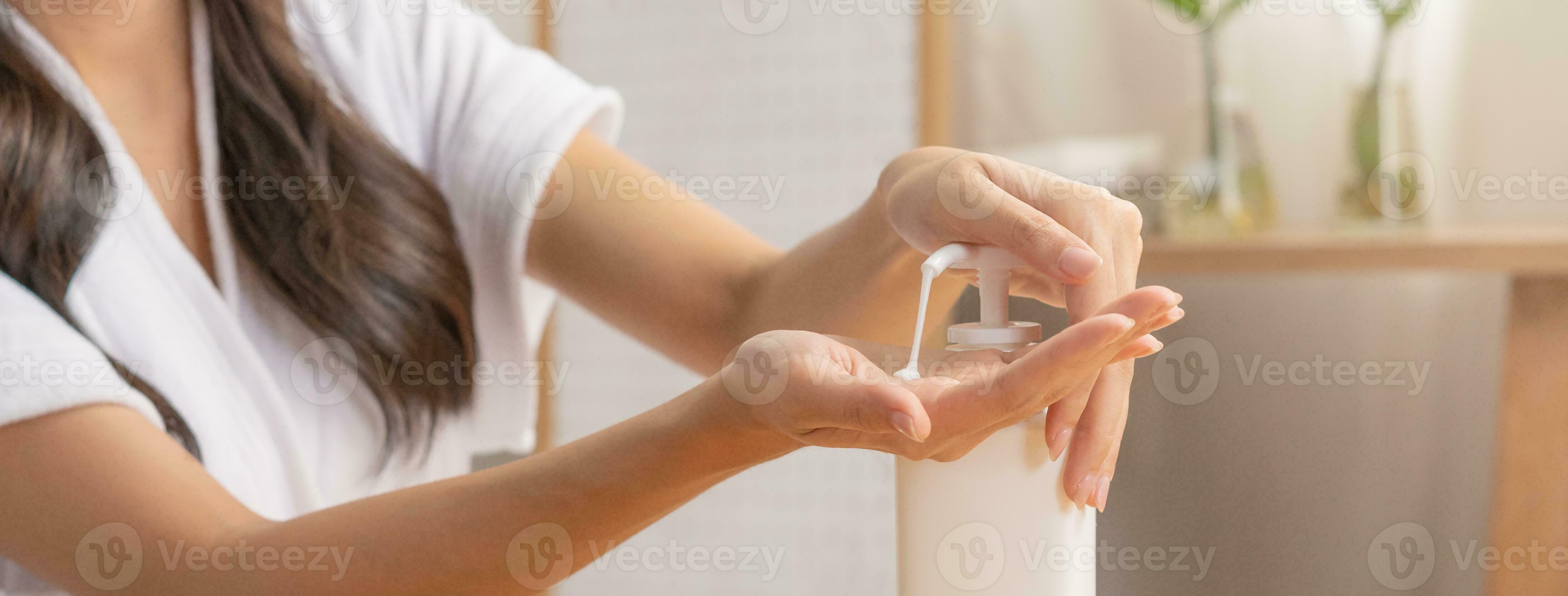 Healthy Skin Care Beauty Asian Young Woman In Bathrobe After Shower