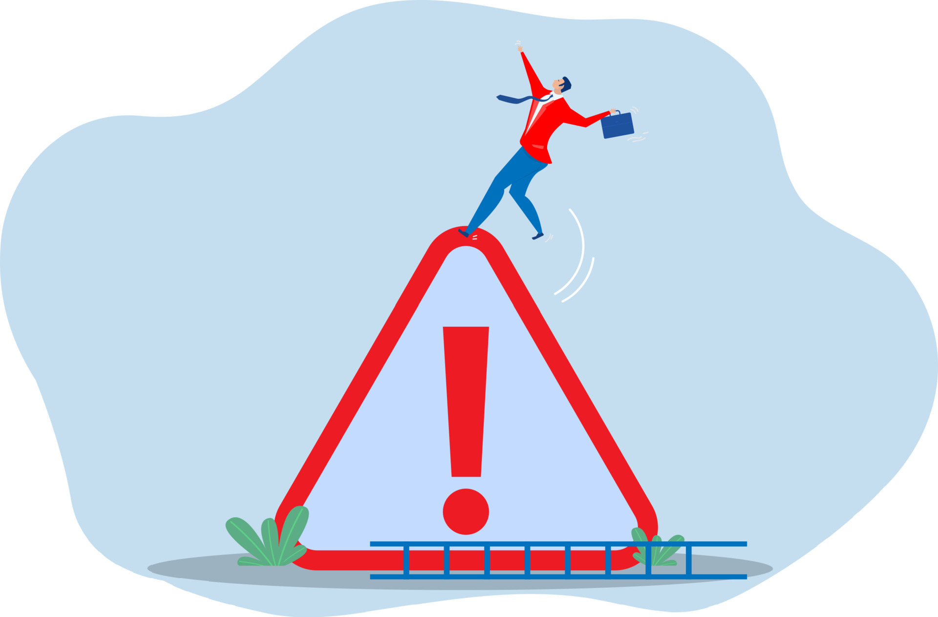 Mistake caution,businessman risk or problem warning, failure prevention ... Mistake caution,businessman risk or problem warning, failure prevention ...