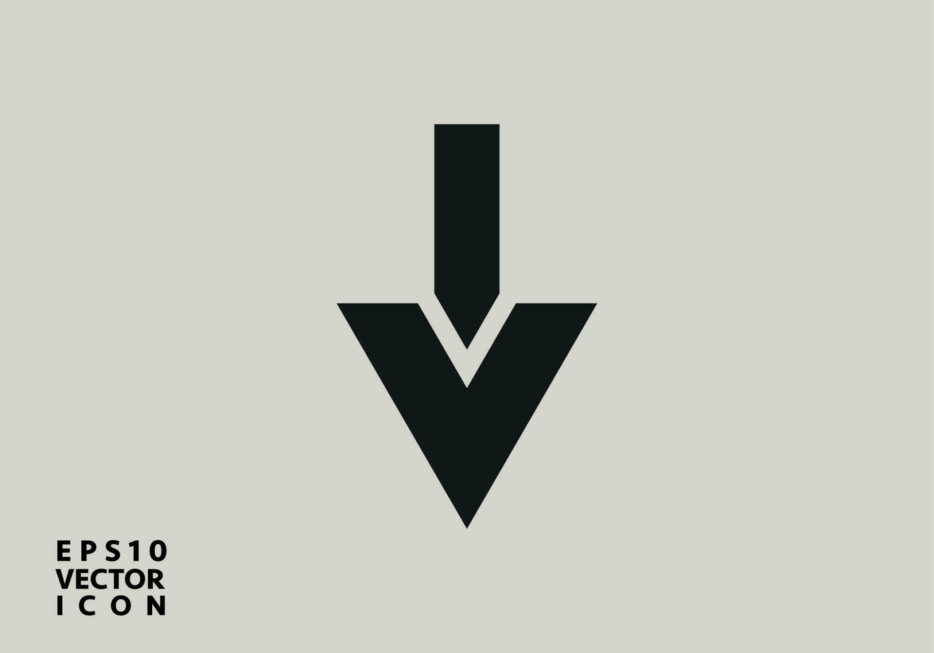 Decrease icon. Direction Sign. Navigation, Vector Down Arrows Symbol ...