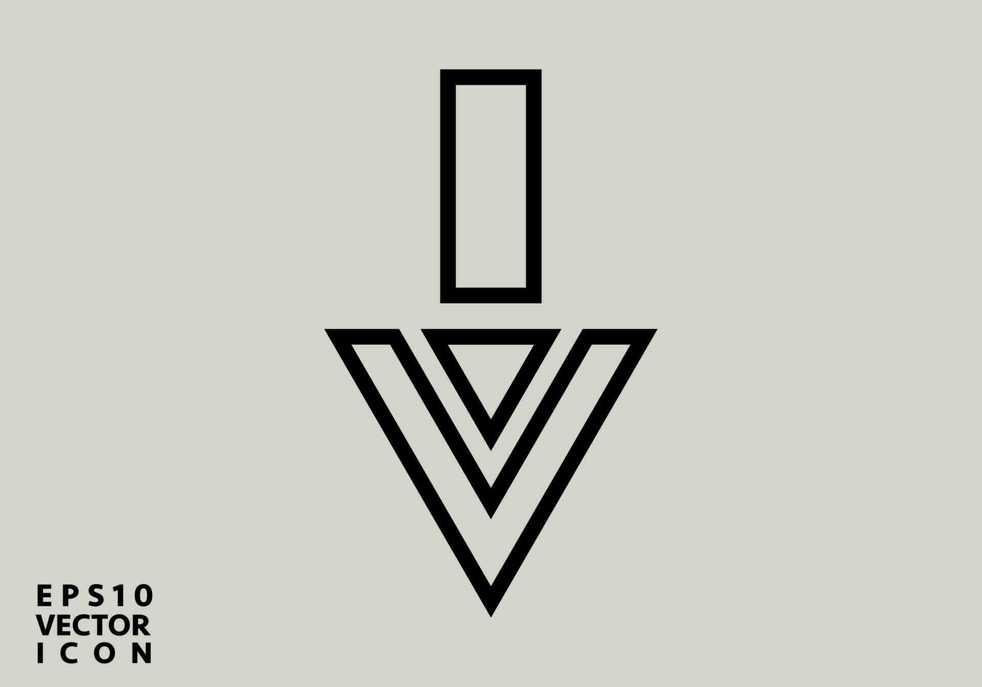 Decrease icon. Direction Sign. Navigation, Vector Down Arrows Symbol ...