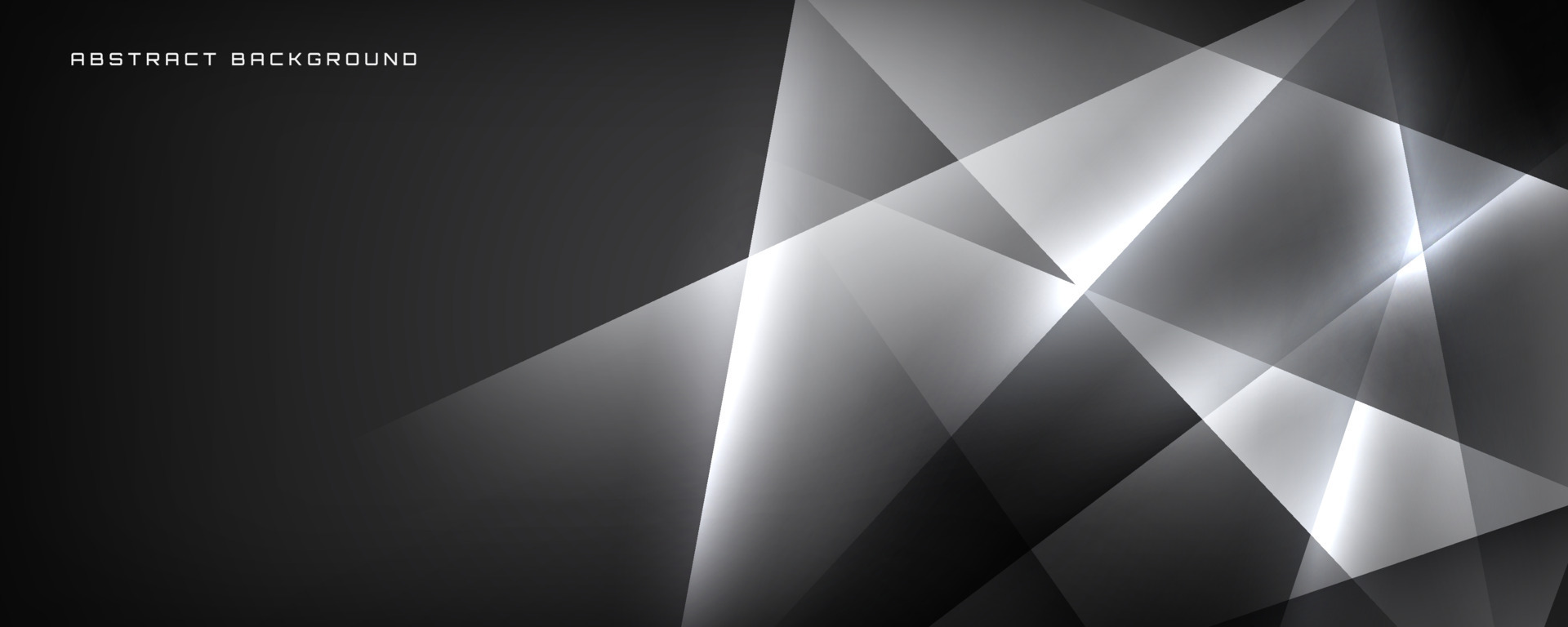 3d Black White Techno Abstract Background Overlap Layer On Dark Space With Cutout Effect