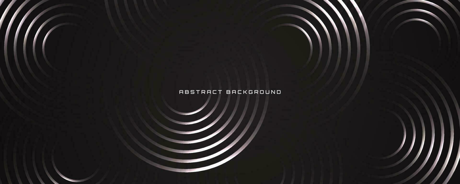 3d Gray Geometric Abstract Background Overlap Layer On Dark Space With Circle Gradient Effect