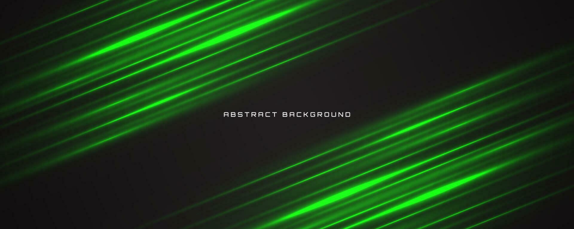 3d Green Black Techno Abstract Background Overlap Layer On Dark Space With Lights Motion