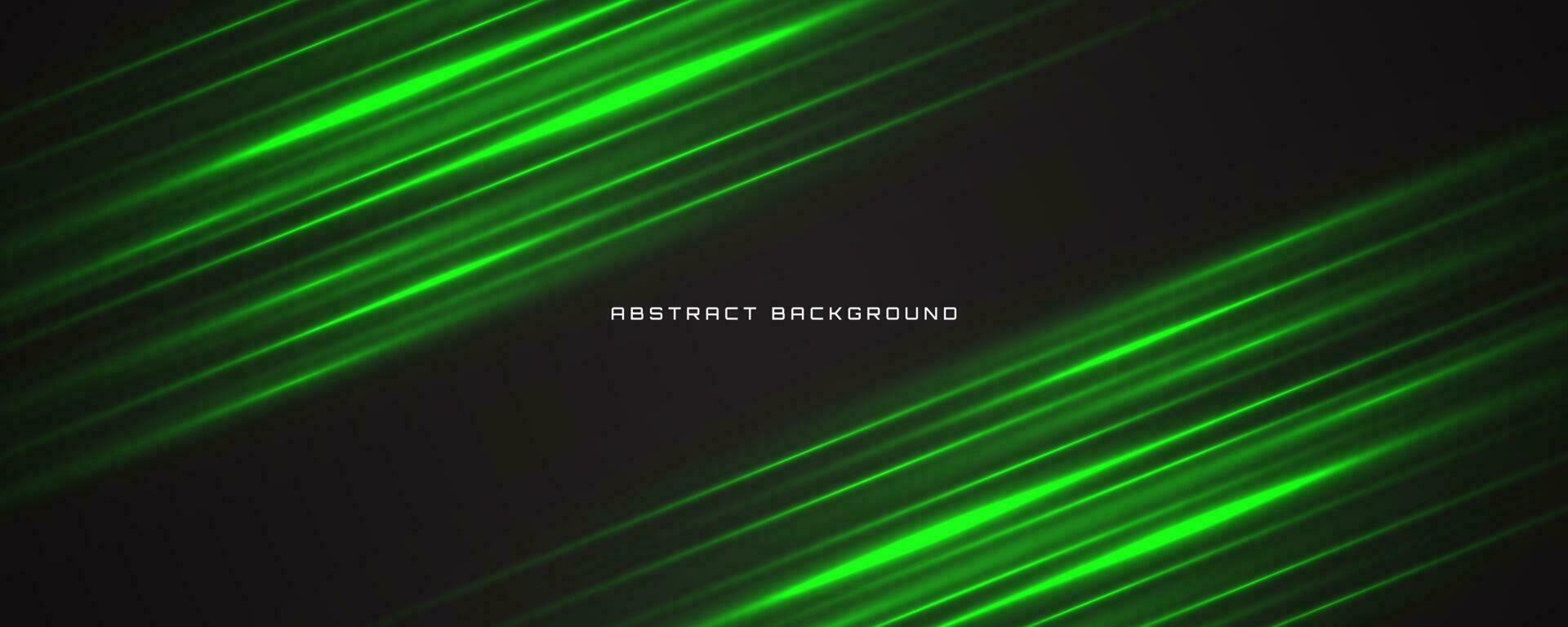 3d Green Black Techno Abstract Background Overlap Layer On Dark Space