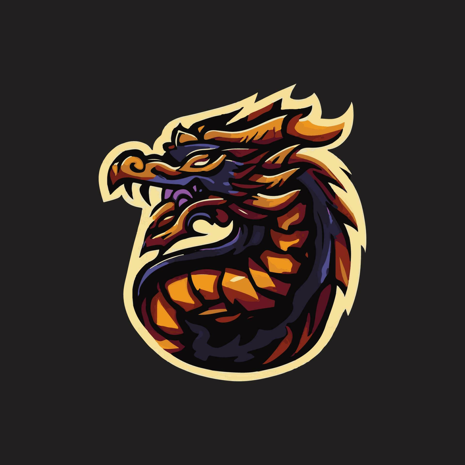 Asian dragon esport mascot logo illustration 23834010 Vector Art at ...