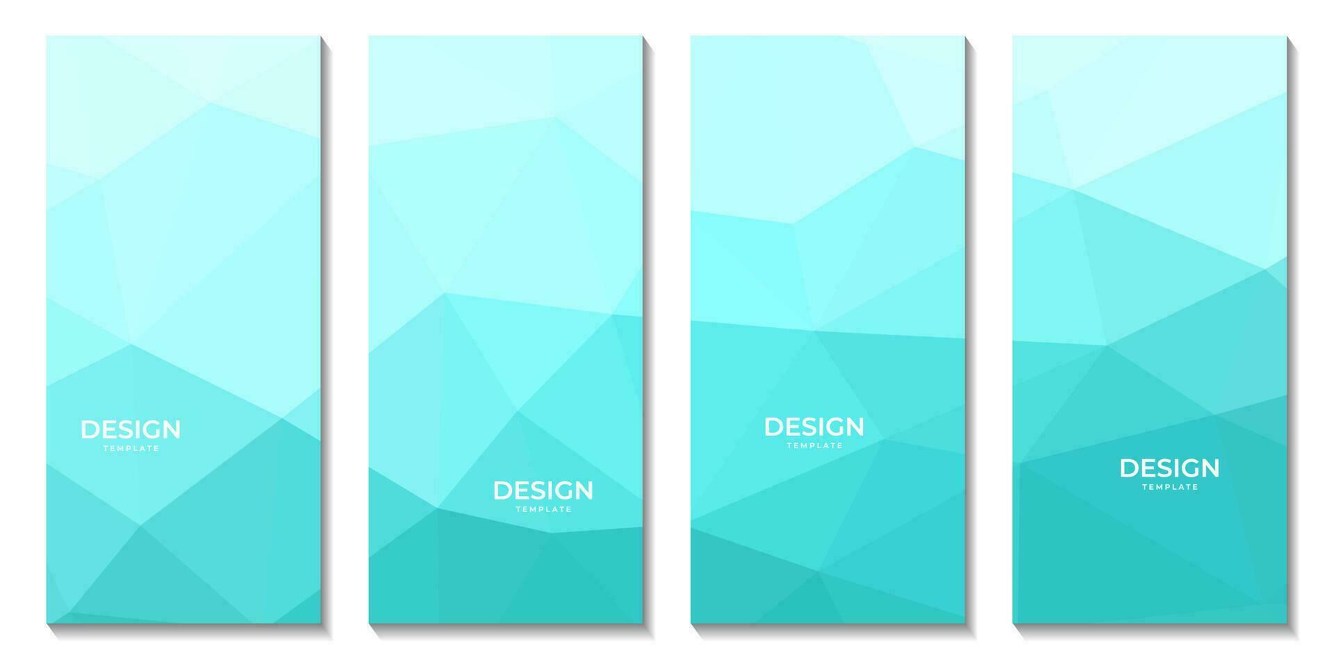Abstract Brochures Geometric Aqua Green Gradient With Triangles Pattern Modern Background For