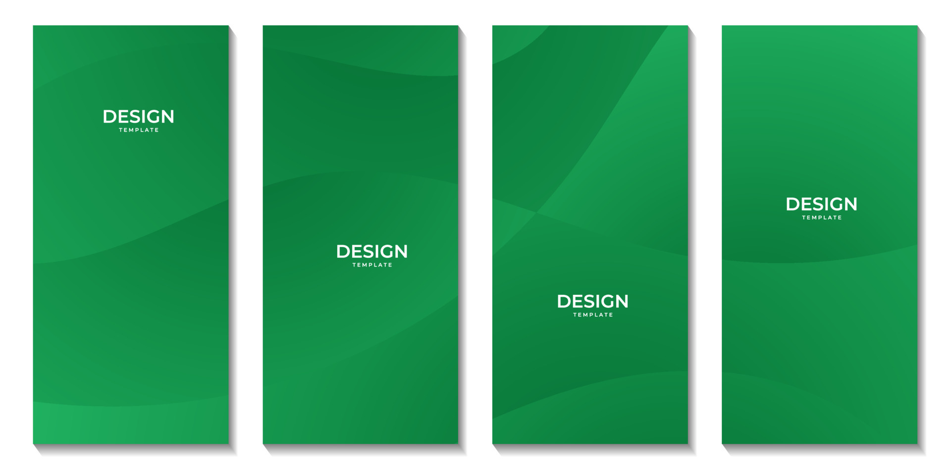 Abstract Brochures Green Gradient Wave Modern Background For Business