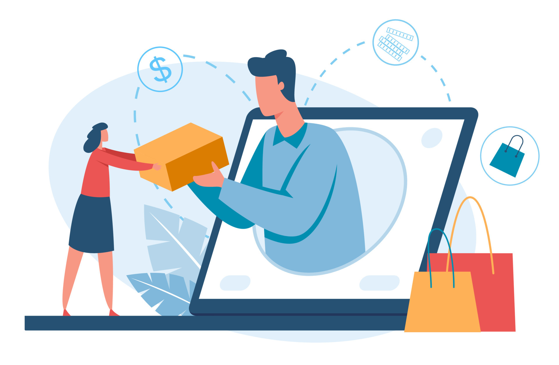 Online store delivery service, receive parcel from shop 23835943 Vector ... Online store delivery service, receive parcel from shop 23835943 Vector ...
