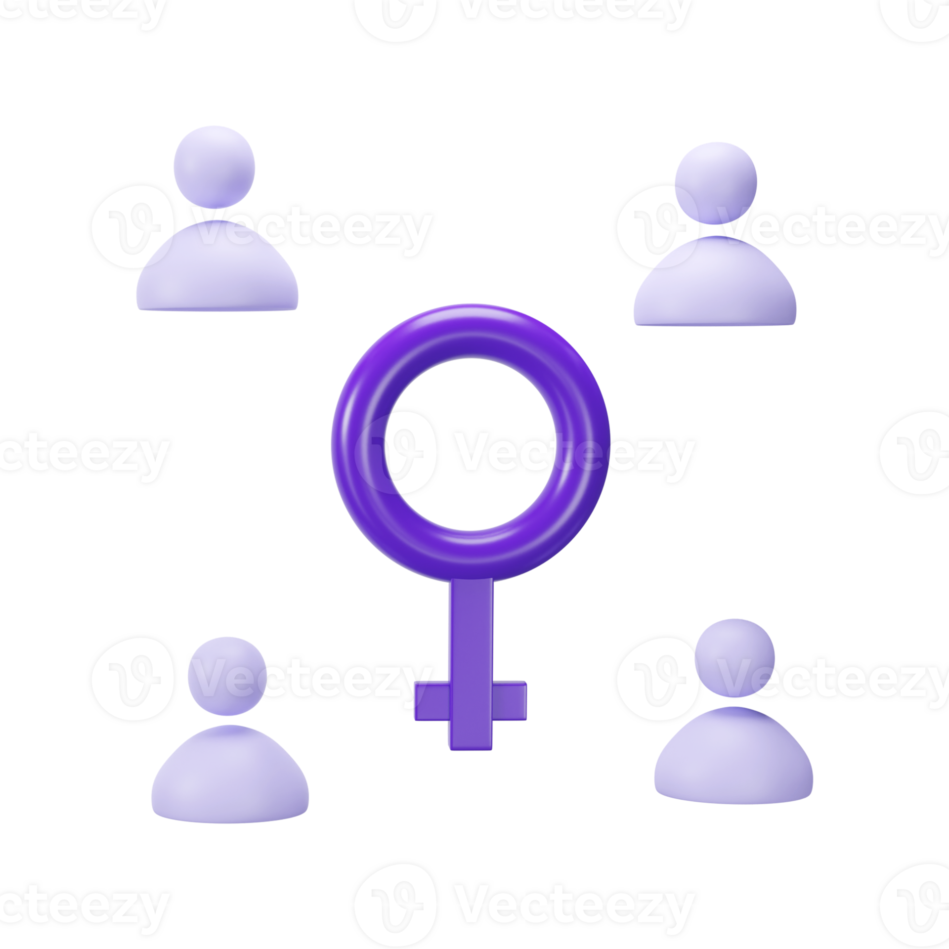 3d Render Of Female Gender Symbol 23837884 Png