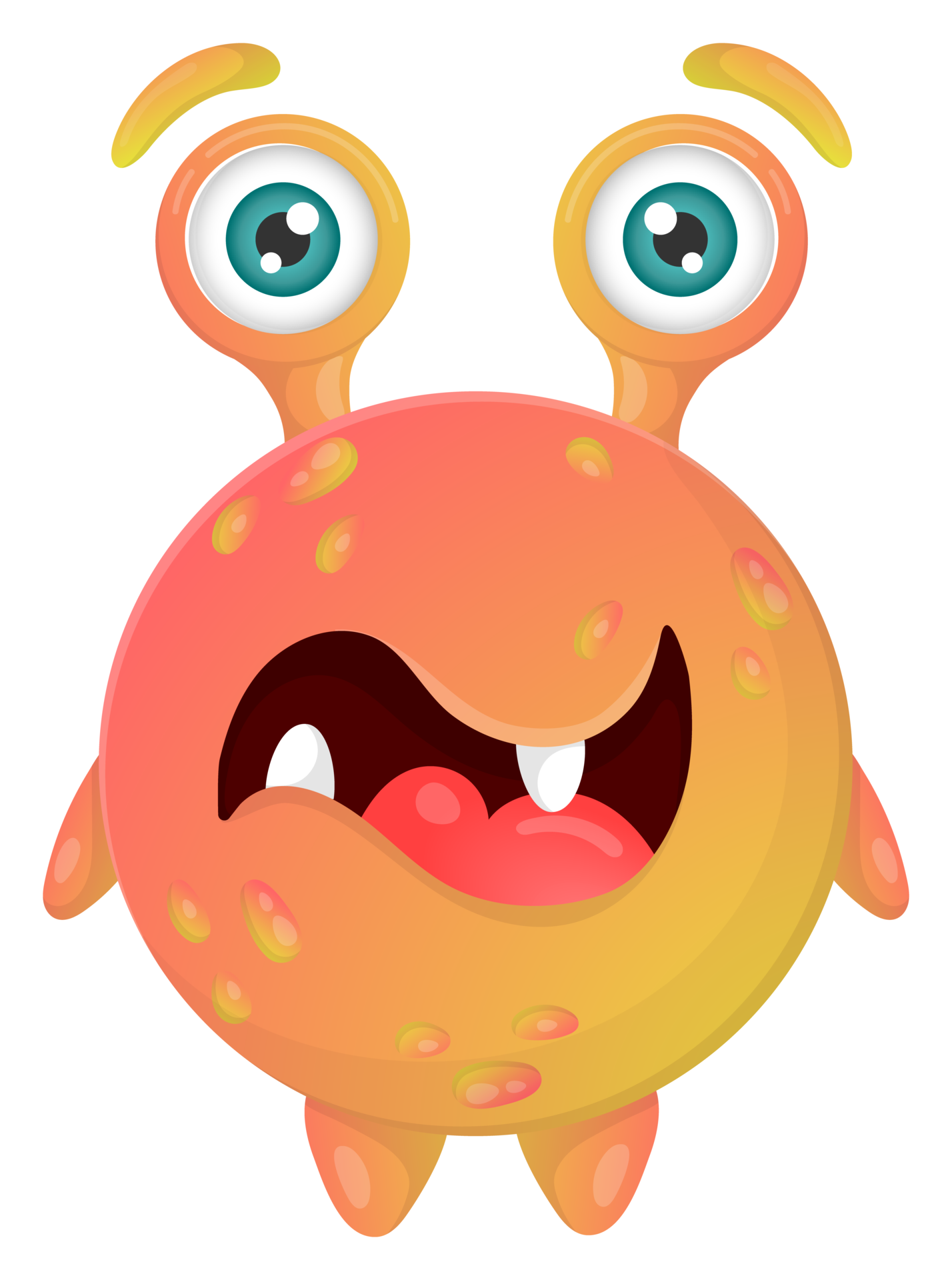 Cute Funny Monsters Stickers Ai Generative 23840100 Png