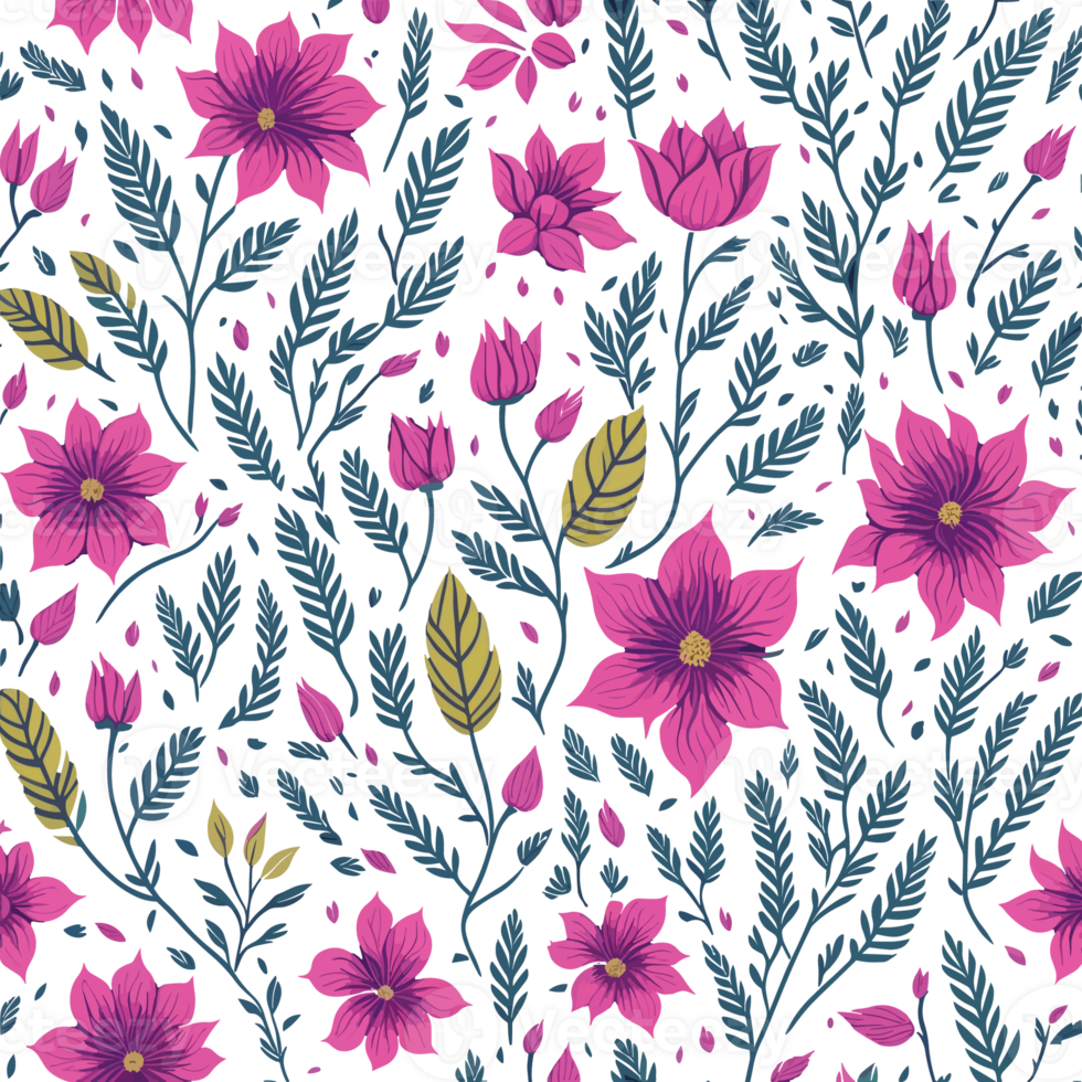 Flower pattern design illustration. Beautiful elegant floral pattern ...