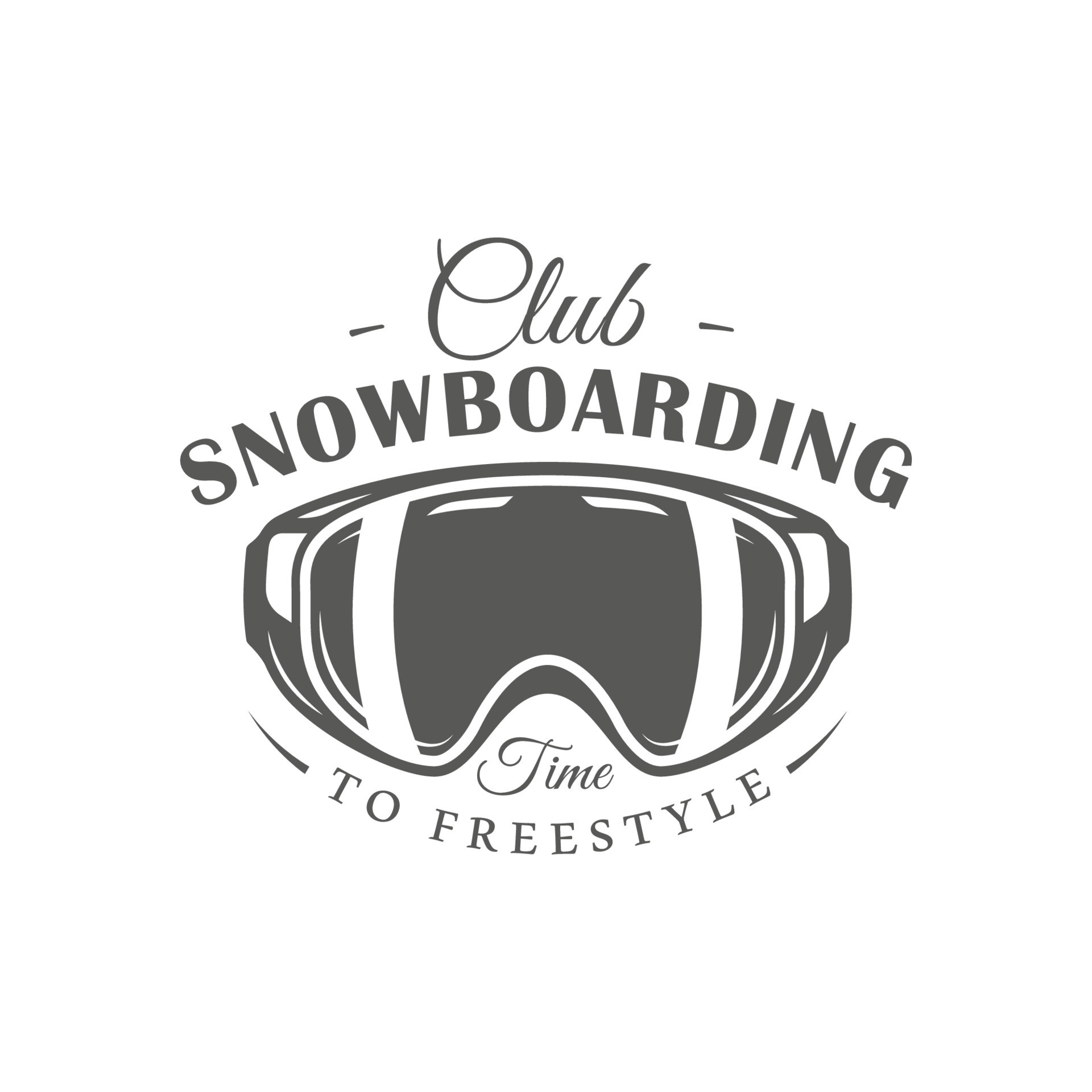 Vintage snowboarding label isolated on white background 23842296 Vector ...