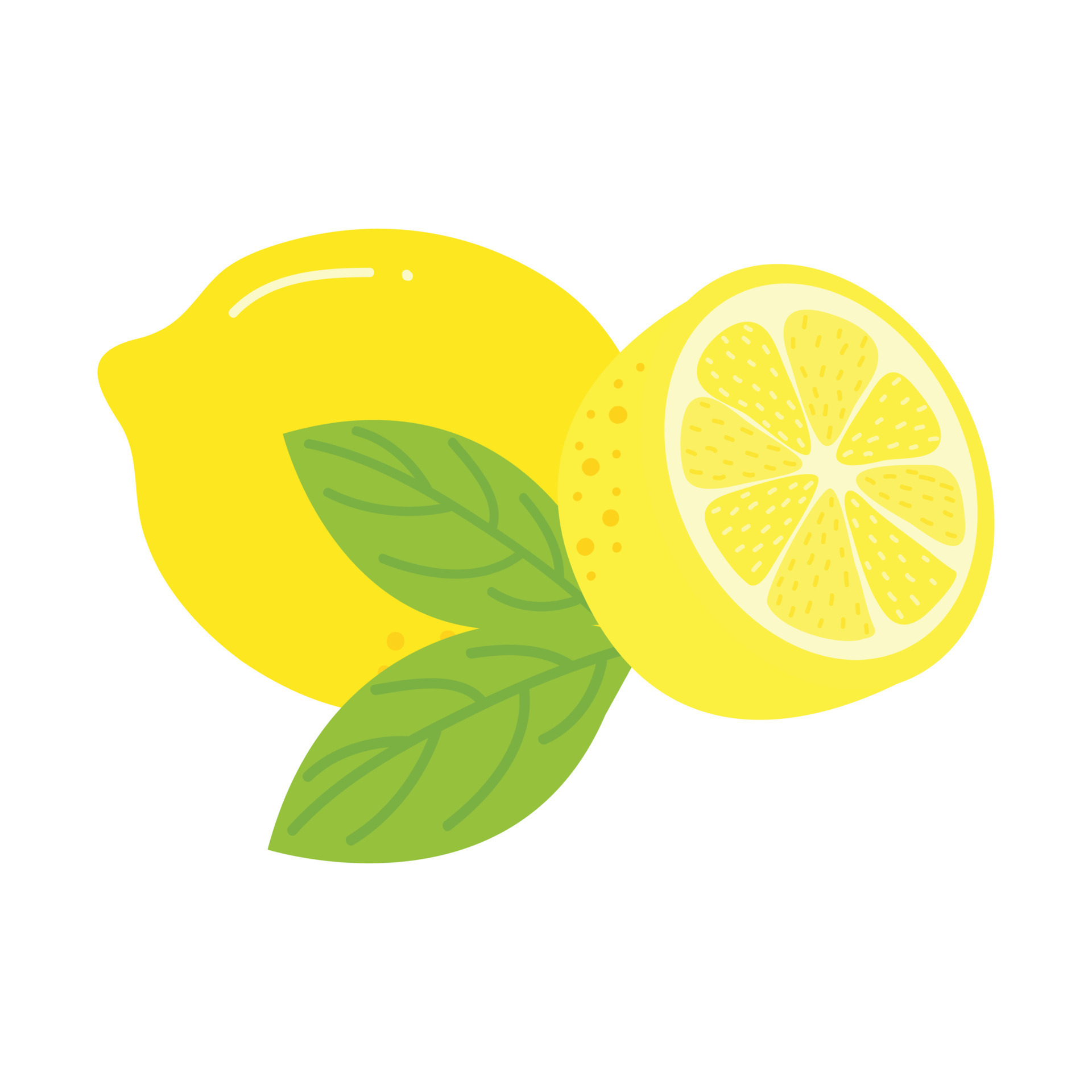 Fresh Lemon Illustration Isolated In White Background Lemon Slice Cartoon Illustration