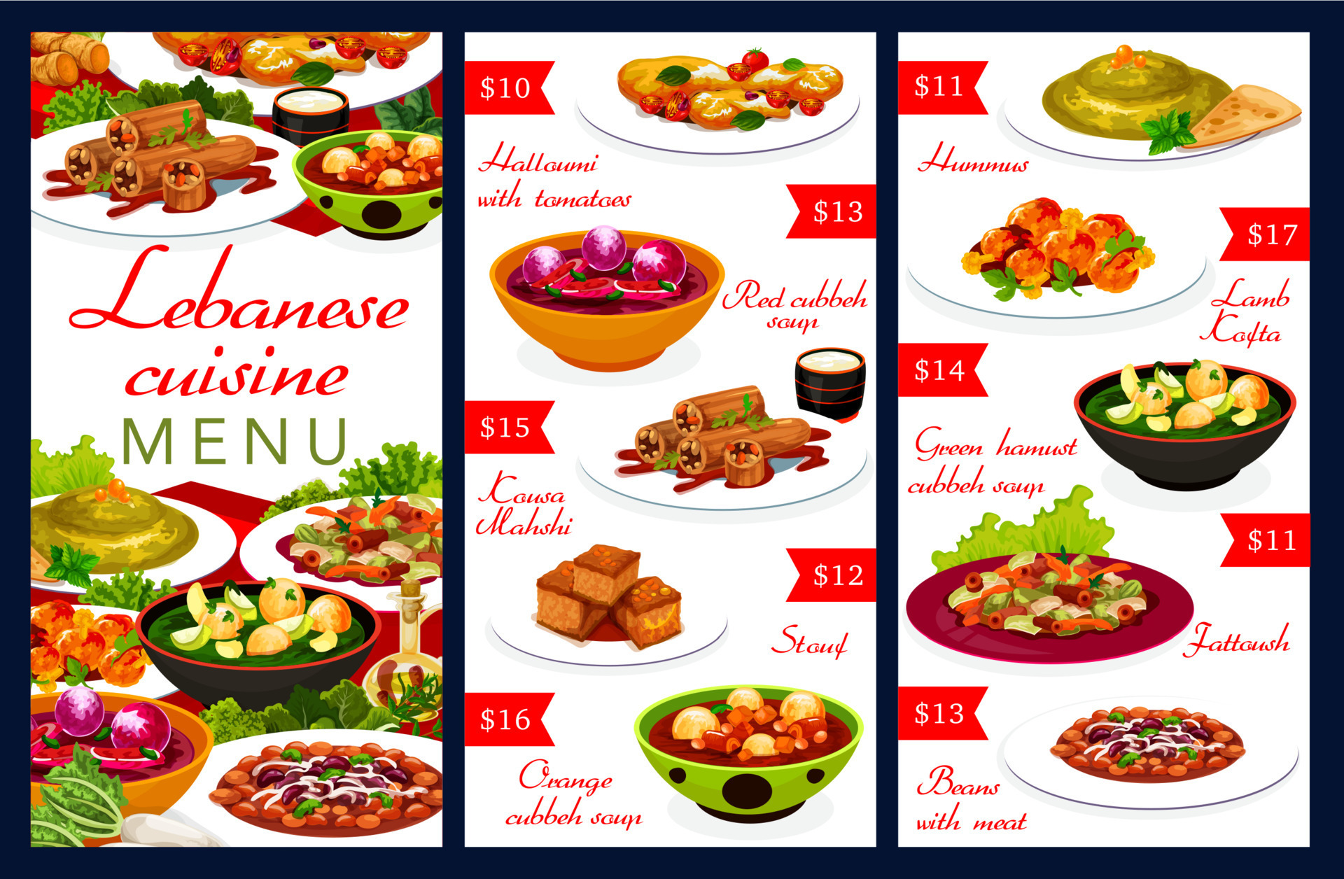 Lebanese Cuisine Menu With Dishes Of Arab Food 23844498 Vector Art At lebanese-cuisine-menu-with-dishes-of-arab-food-23844498-vector-art-at