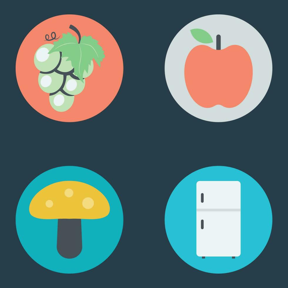 Set of Nutrition Food Flat Icons 23844717 Vector Art at Vecteezy