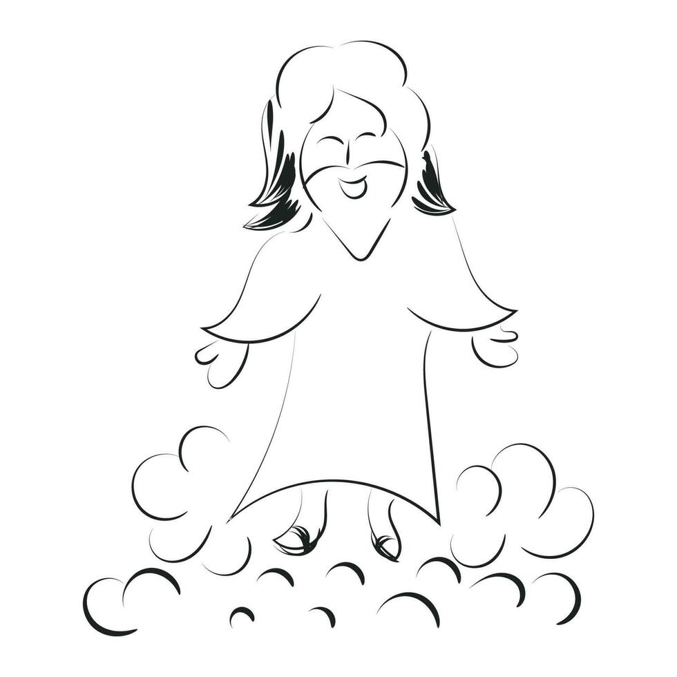 Happy Ascension Day Design With Jesus Christ In Heaven 23846119 Vector