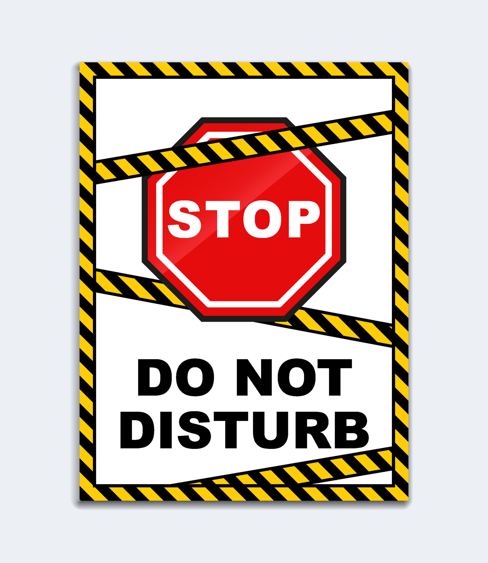 Do Not Disturb Restricted Warning Area Signage Door Wall Poster