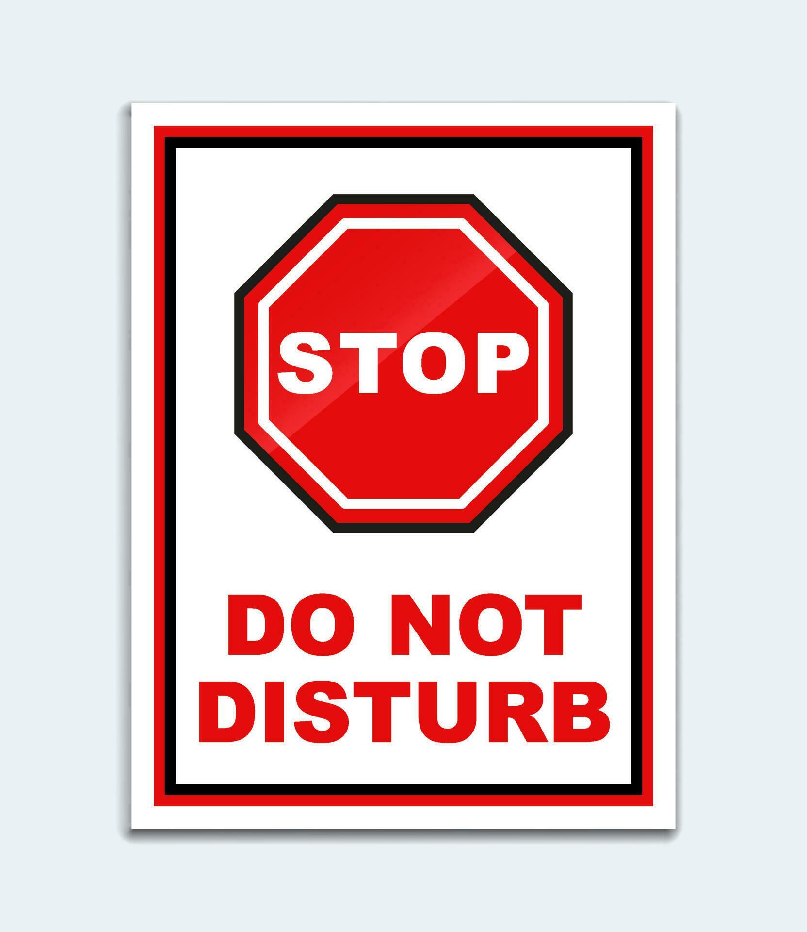 Do Not Disturb Restricted Area Signage Door Wall Poster Printable Banner Prohibition Template