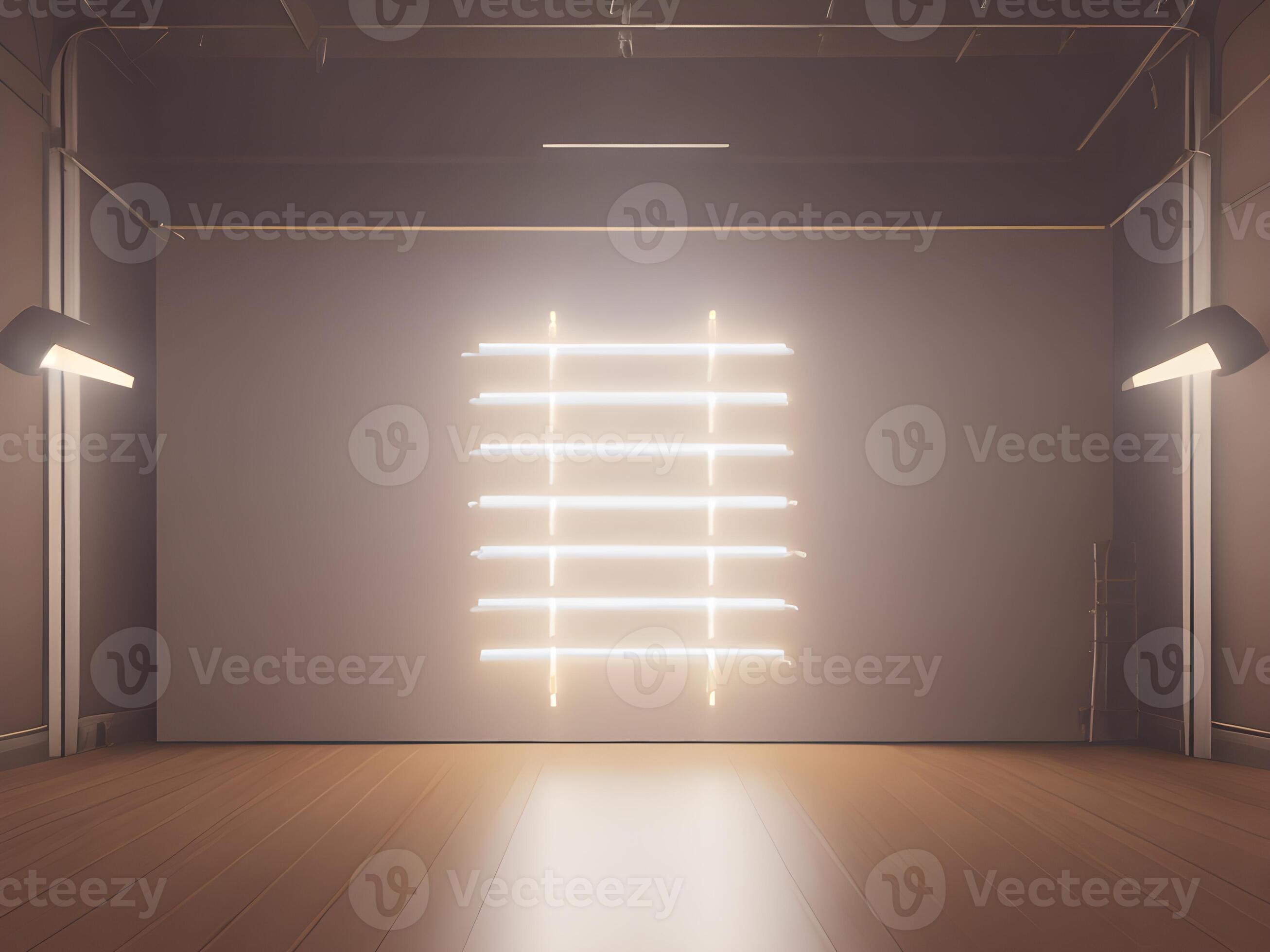 Empty studio room with lights. 23848305 Stock Photo at Vecteezy