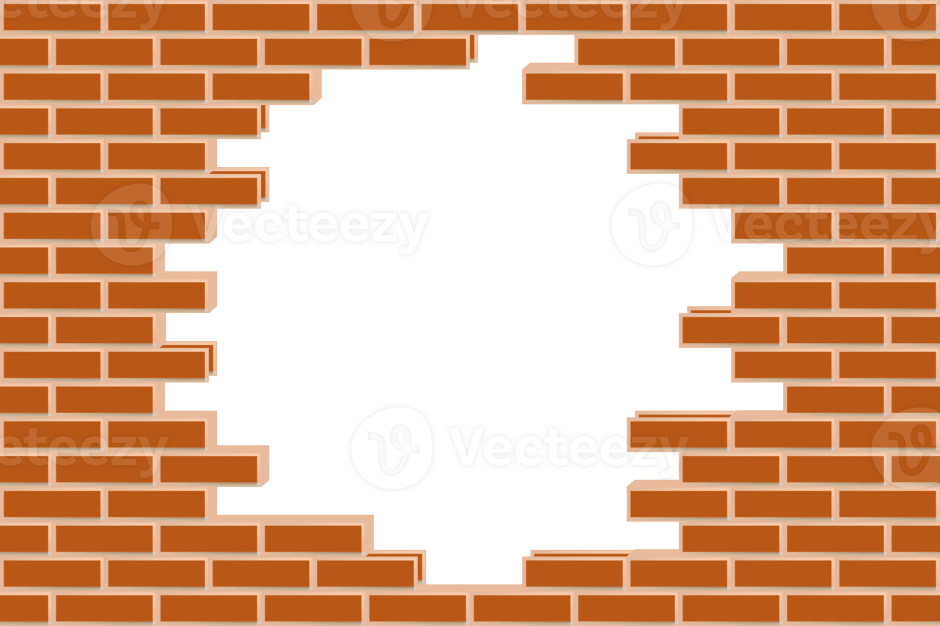 Broken Brick Wall With Copy Space For Your Design Round Hole On Brick Wall 23849953 Png
