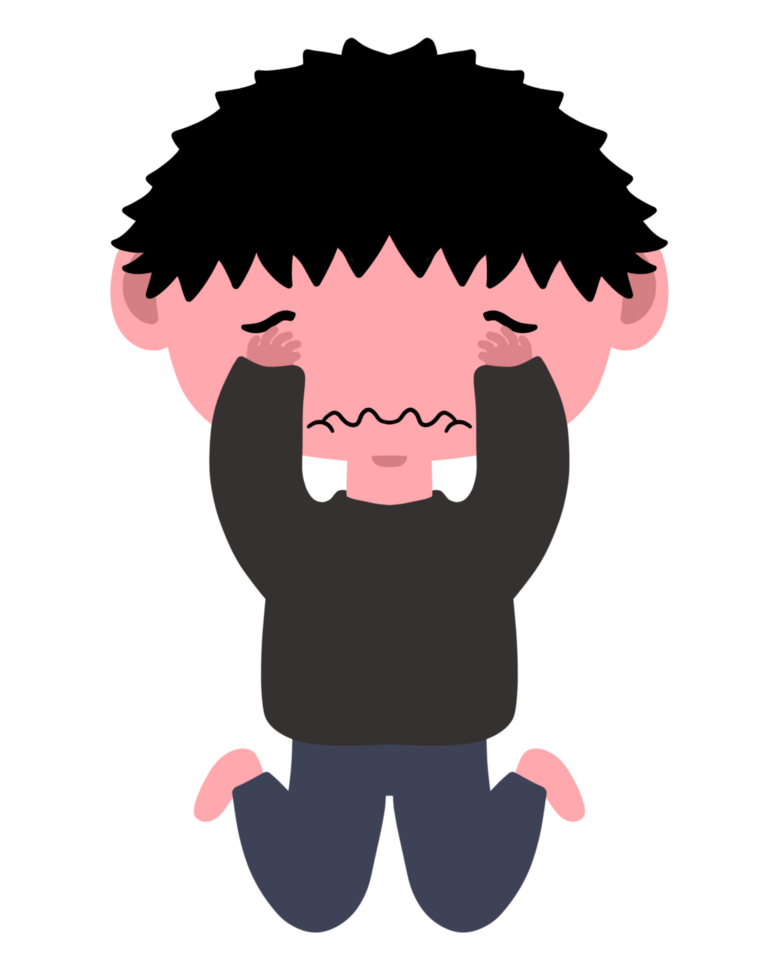 Sad boy lowered his head crying 23850617 PNG Sad boy lowered his head crying 23850617 PNG