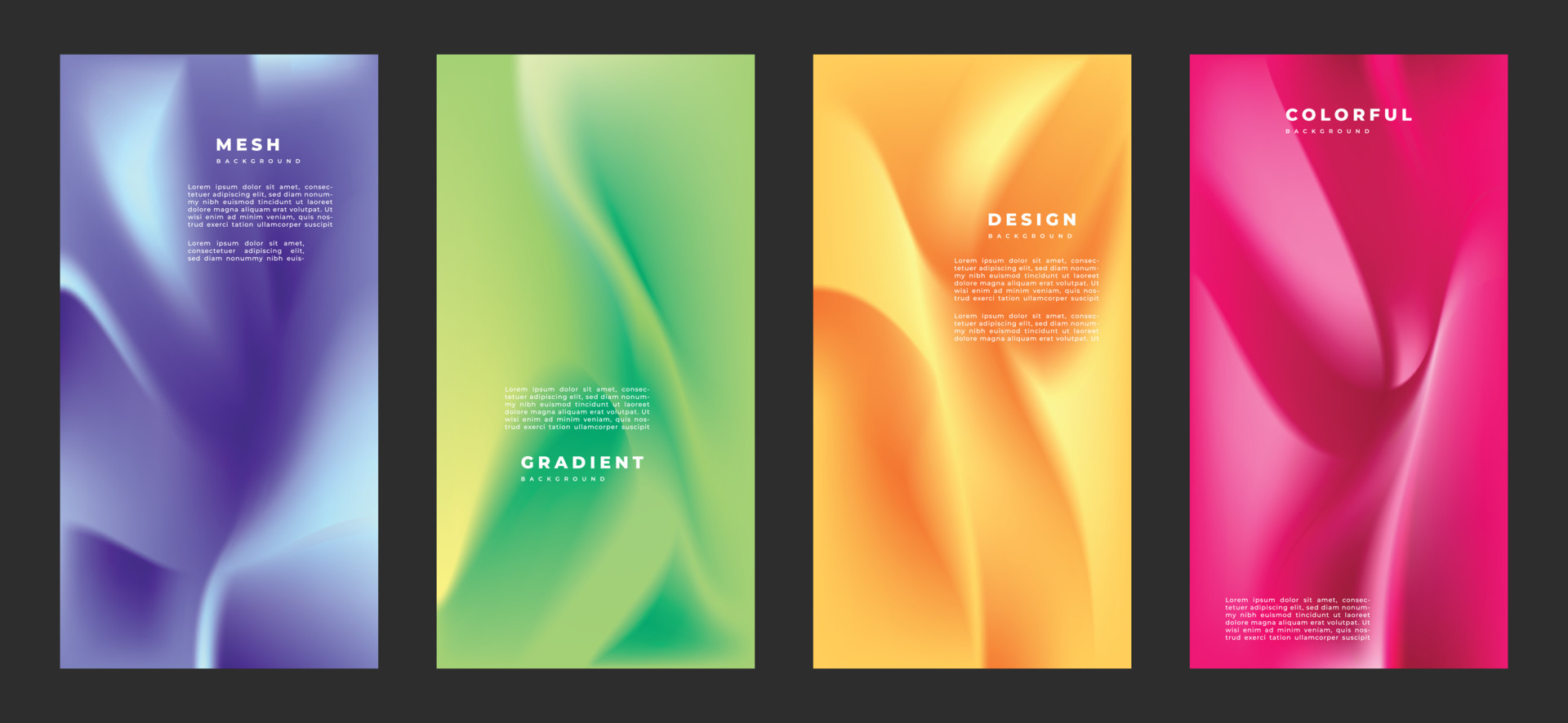 Abstract Colorful Fluid Gradient Mesh Background Template Copy Space Sey For Poster Banner
