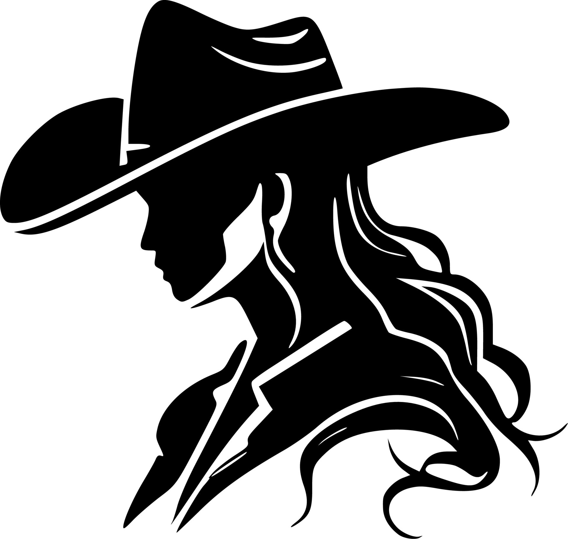 Cowgirl High Quality Vector Logo Vector Illustration Ideal For T