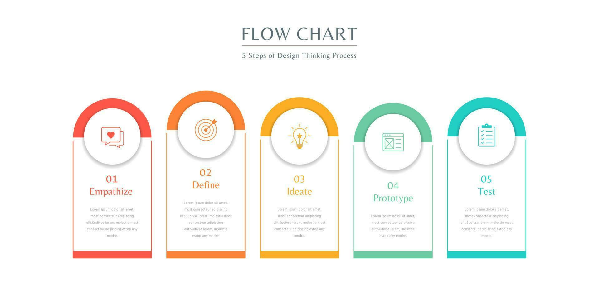 Vector illustration Infographic design template with icons and five ...