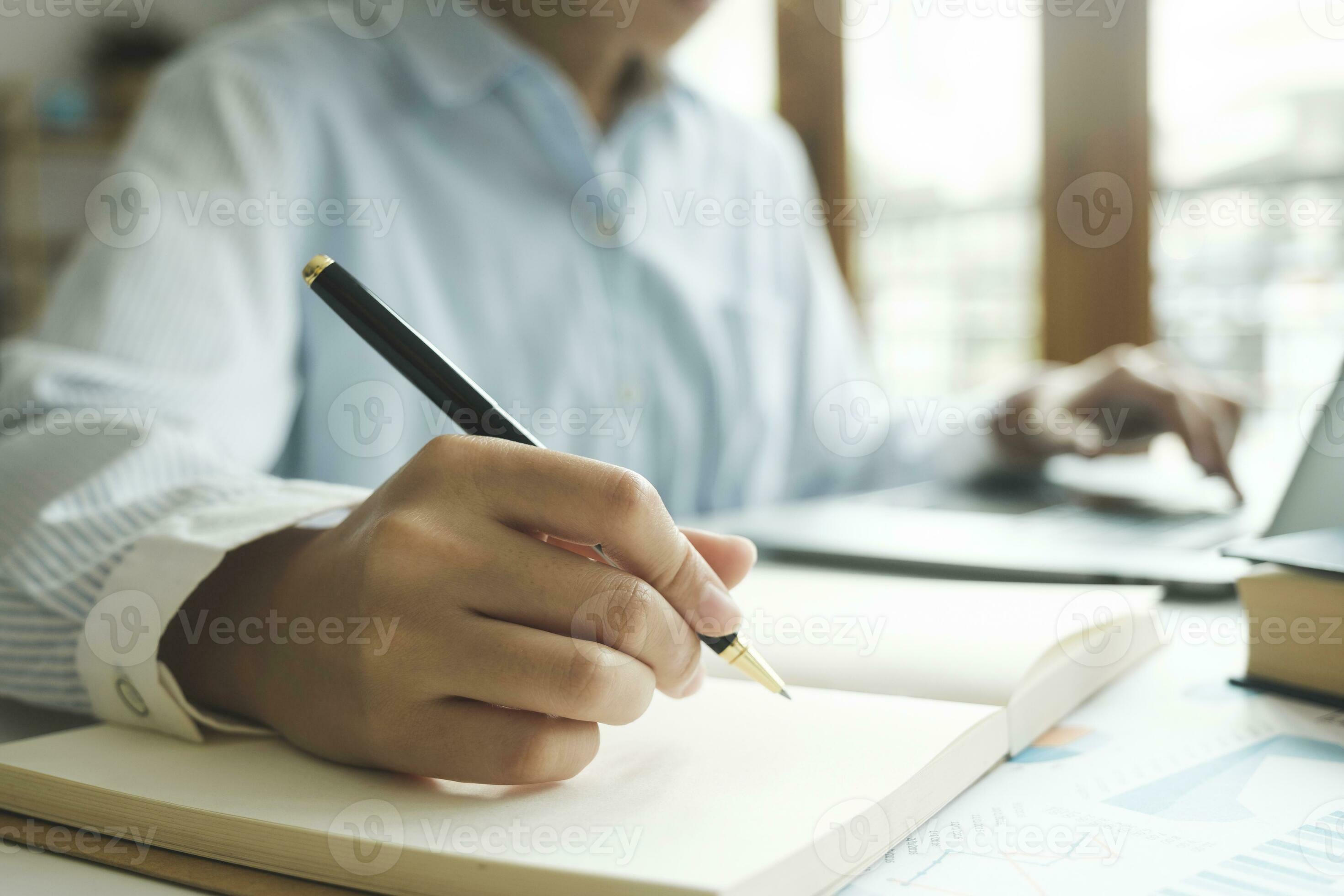 Close up female hands using computer laptop for online working ...