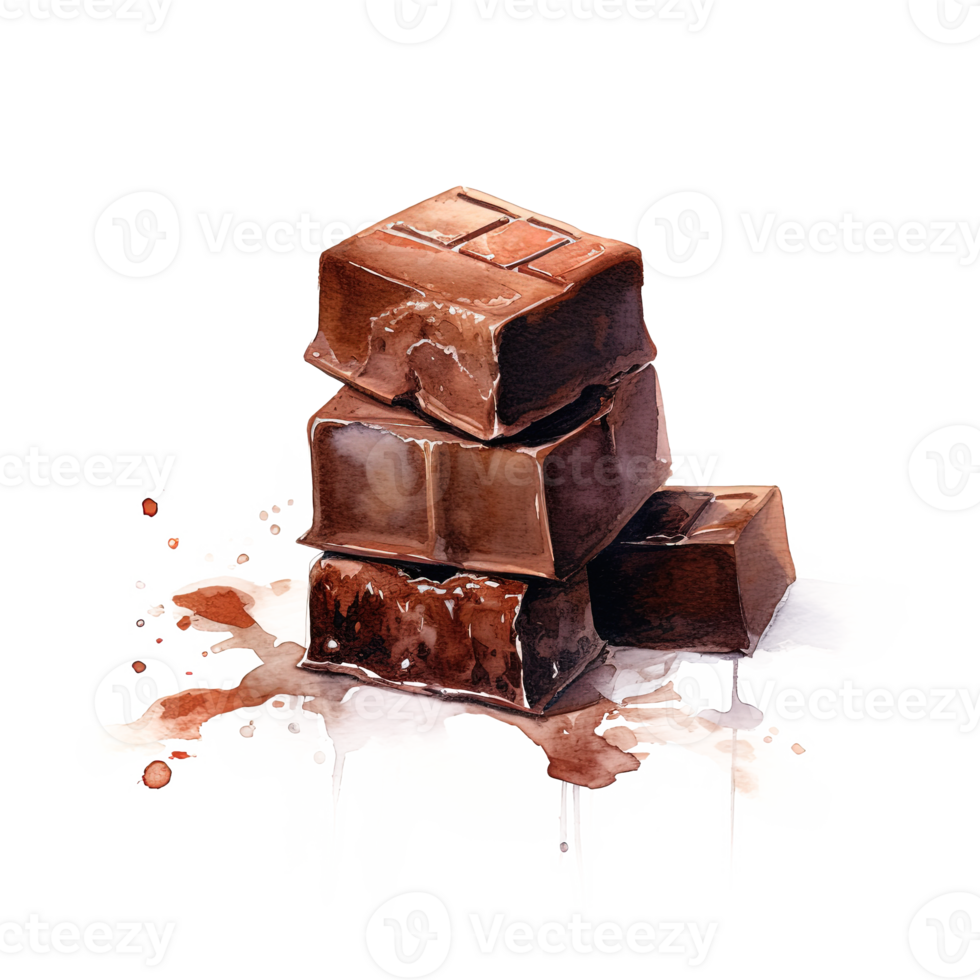 Watercolor Sweet Chocolate Illustration 23853526 Png
