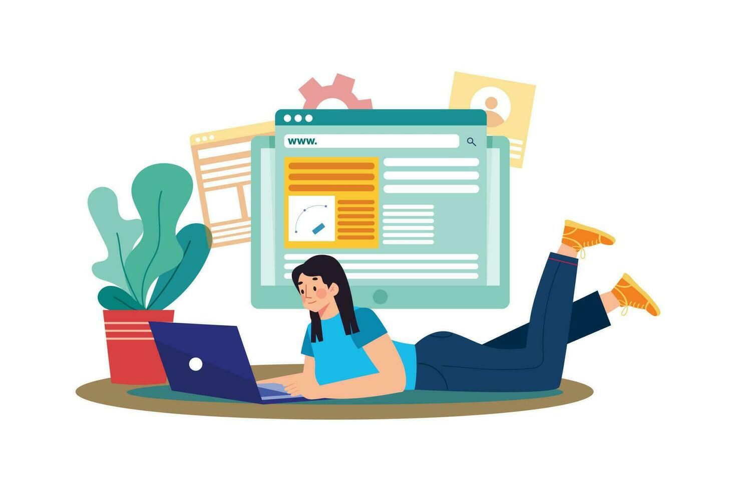 UX designer improving website usability to boost SEO. 23857082 Vector ... UX designer improving website usability to boost SEO. 23857082 Vector ...