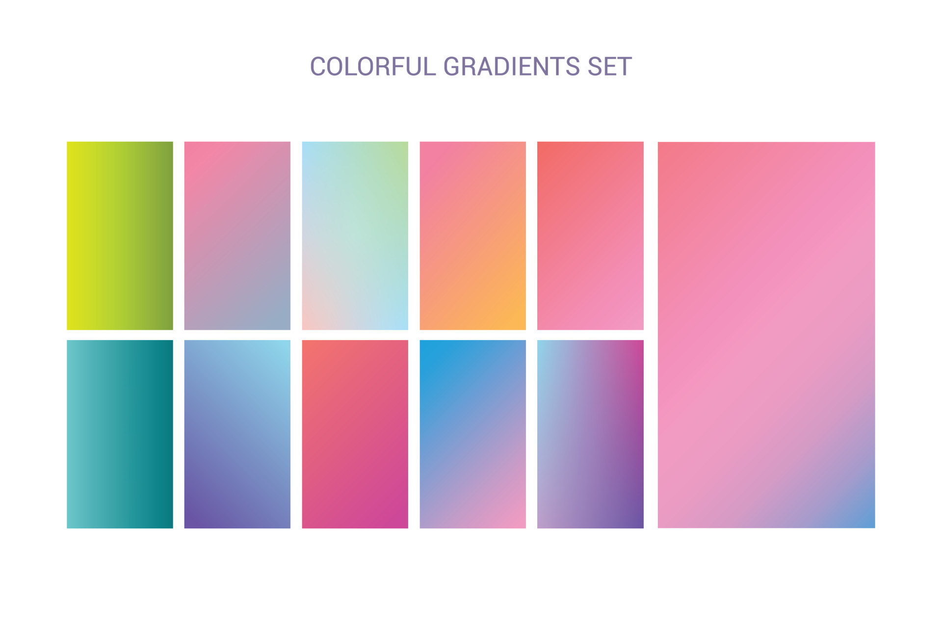 Colorful Gradients Set 23857750 Vector Art at Vecteezy