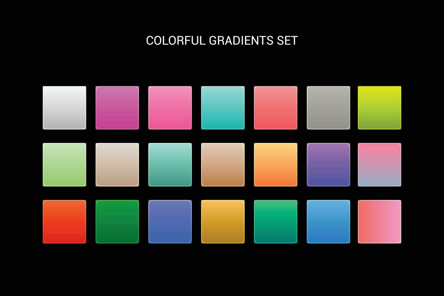 Colorful Gradients Set 23857752 Vector Art at Vecteezy