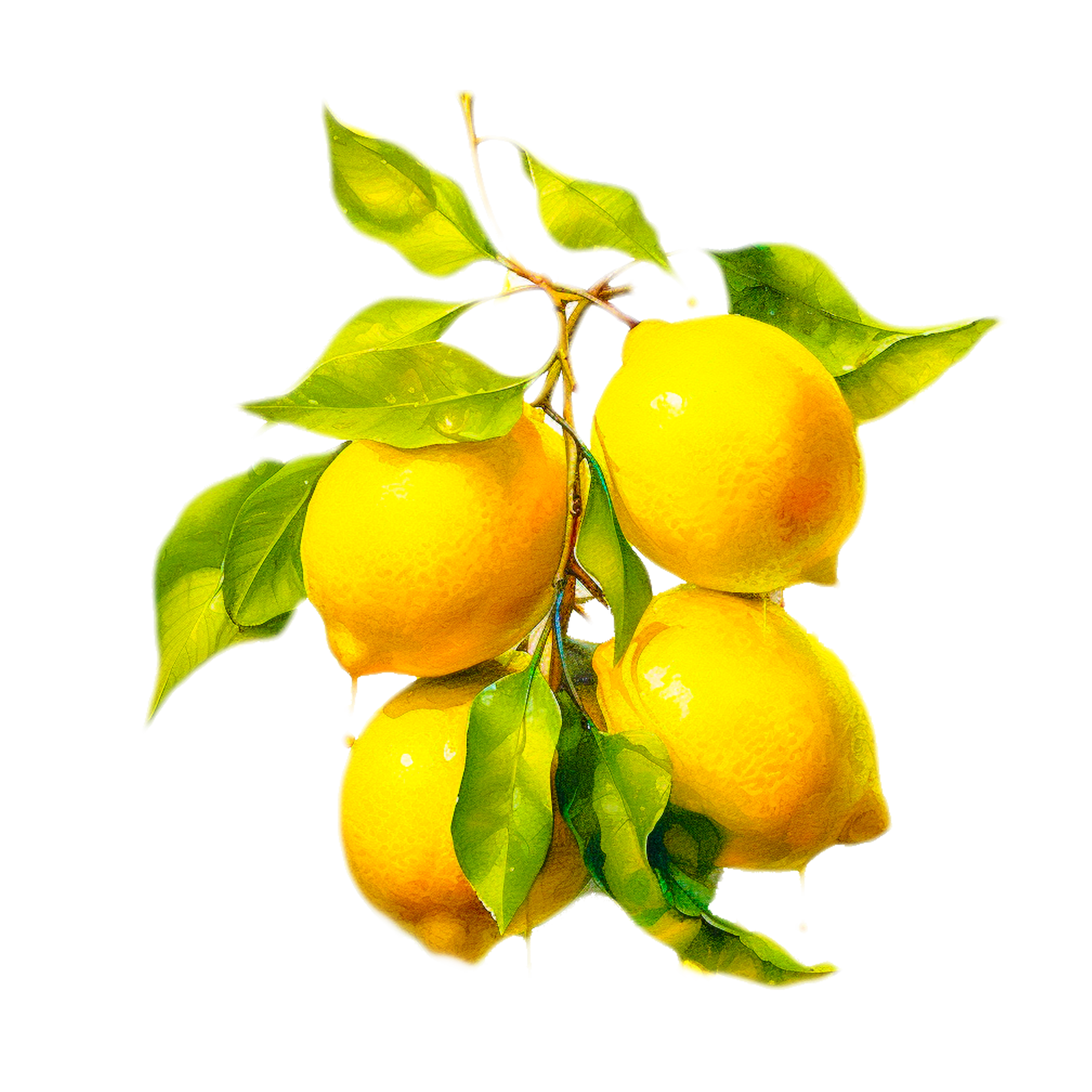 Ai Generative Yellow Lemon Illustration 23858830 Png