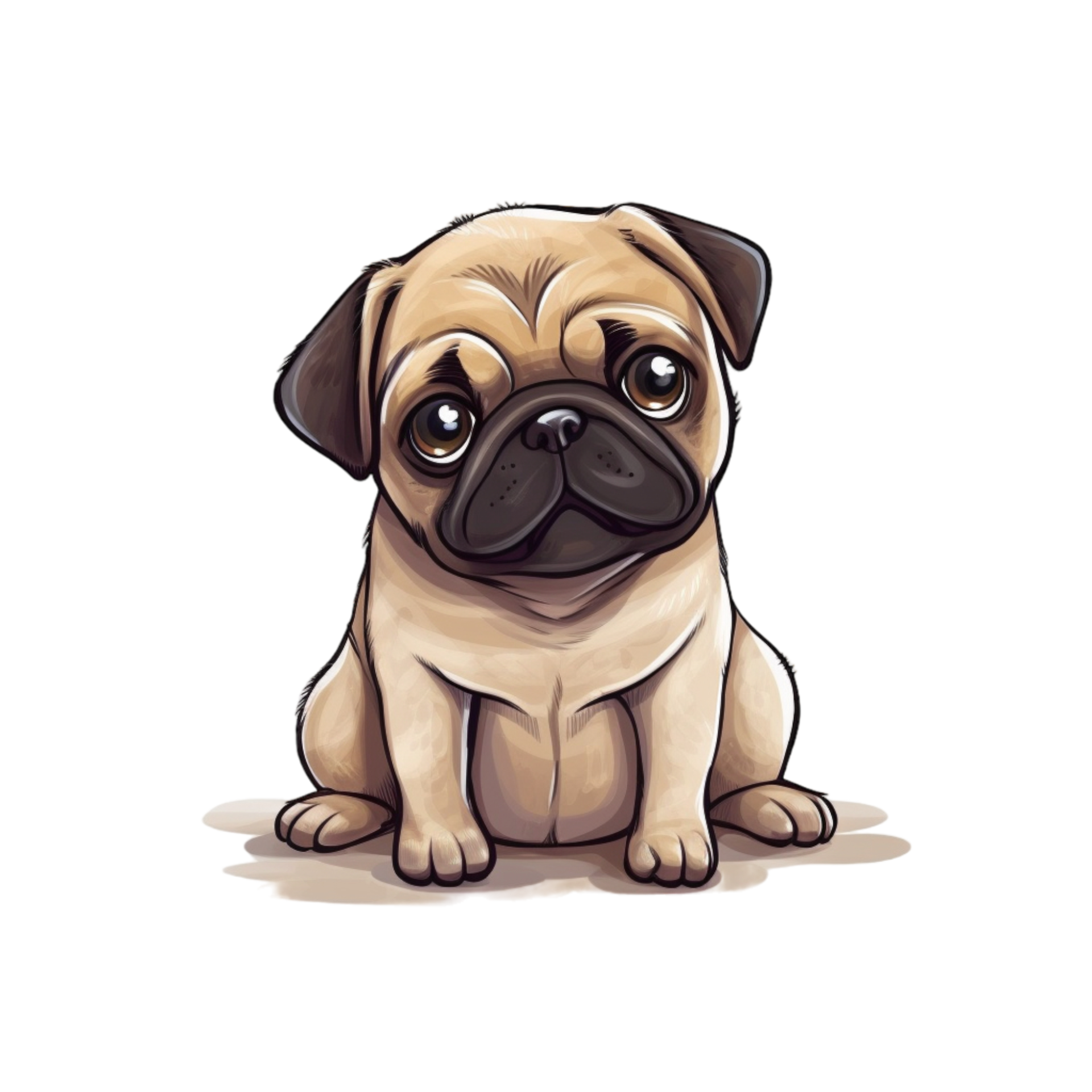 Pug Clipart, AI Generated 23859164 PNG