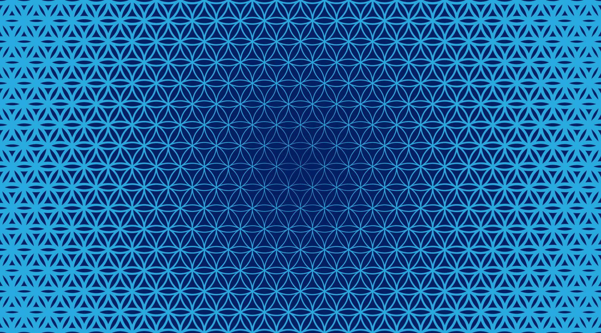 Repeating texture with sacred geometry, flower of life and gradient. Vector blue seamless ...